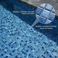 China Light And Cheap Building Material For Swimming Pool Tile Blue Ceramic  Mosaic Tile From China for sale