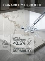 China Beige Carrara Polished Glazed Marble Porcelain Tile 800x800mm Water Absorption Below 0.5 Percent For Commercial Project for sale