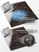 China Beige Carrara Glossy Glazed Marble Porcelain Tile 800x800mm Anti Slip Wear Resistant For Retail Store for sale