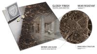 China Beige Carrara Glossy Glazed Marble Porcelain Tile 800x800mm Anti Slip Wear Resistant For Retail Store for sale
