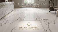 China Beige Carrara Glossy Glazed Marble Porcelain Tile 800x800mm Anti Slip Wear Resistant For Retail Store for sale
