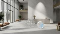 China Beige Carrara Mould Surface Matt Marble Porcelain Tile 600x600mm Frost Resistant Moisture Proof For Commercial Project for sale