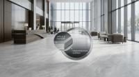 China Cream White Travertine Polished Glazed Marble Porcelain Tile 800x800mm Anti Slip Wear Resistant For Commercial Project for sale