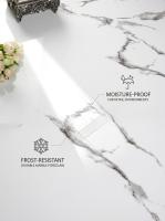 China Cream White Travertine Polished Glazed Marble Porcelain Tile 300x600mm Frost Resistant Moisture Proof For Retail Store for sale
