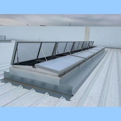 China Industrial Linear Skylight for Factory Daylighting Ventilation and Smoke Extraction for sale
