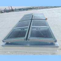 China Aluminum Frame Electric Skylight Smoke Vent Triangle Profile Electric Roof Window for sale