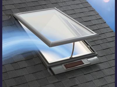 China Ventilation Control Smart Automatic Skylight Weather Resistance With Rain Sensor for sale