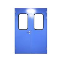 China Single / Double Door Metal Frame Cleanroom Door 50 75 100mm Thick Custom Color for sale
