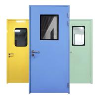 China Single / Double Door Metal Frame Cleanroom Door 50 75 100mm Thick Custom Color for sale