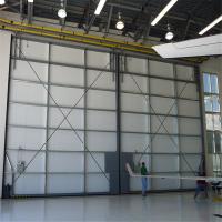 China Wind Proof Large Span Steel Industrial Sliding Door For Workshop Warehouse for sale
