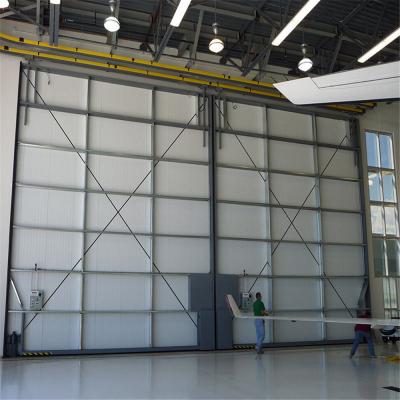 China Wind Proof Large Span Steel Industrial Sliding Door For Workshop Warehouse for sale