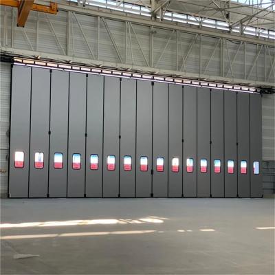China Heavy Duty Galvanized Steel Frame Folding Door All Weather For Class 10-12 Wind Loads for sale