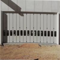 China Reinforced Frame Metal Industrial Folding Door Heavy Duty Motorized Operation Available for sale
