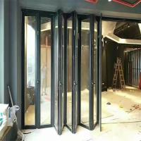 China Automatic Glass Folding Door for Commercial Entrances and Retail Stores for sale