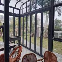 China Motorized Industrial Foldable Glass Doors With Safety Sensors And Access Control for sale