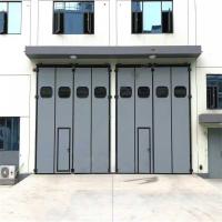 China Custom Finish Modern Metal Folding Door Multi Panel Folding For Industrial Buildings for sale