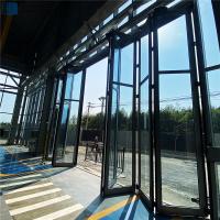 China Thermal Break Frame Glass Folding Door for Commercial Showrooms and Buildings for sale