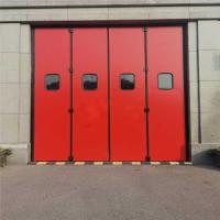 China Steel Frame Folding Hangar Door Multi Panel Industrial Folding Door Customized Coating for sale