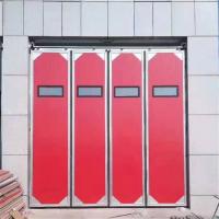 China Steel Frame Folding Hangar Door Multi Panel Industrial Folding Door Customized Coating for sale