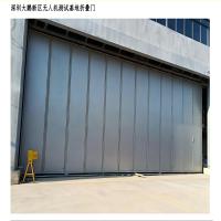 China Customizable Width Industrial Folding Door Heavy Duty Steel Bifold Door Powder Coated for sale