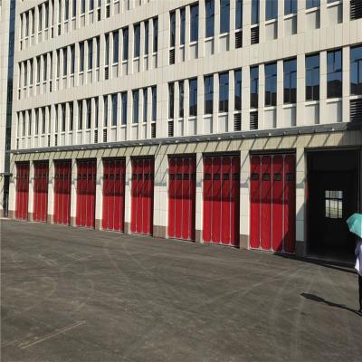 China Heavy Duty 4 Leaf Industrial Bi Fold Door Four Panel Folding Space Saving Design for sale