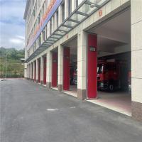 China Manual / Motorized Warehouse Folding Door Weather Resistance Foldable Steel Door for sale
