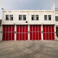 China Manual / Motorized Warehouse Folding Door Weather Resistance Foldable Steel Door for sale