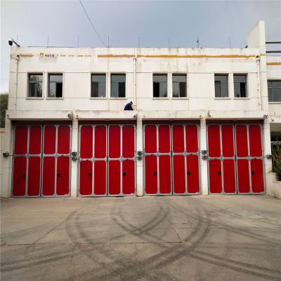 China Manual / Motorized Warehouse Folding Door Weather Resistance Foldable Steel Door for sale