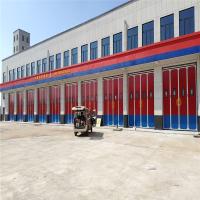 China Aluminum Alloy Or Steel Frame Warehouse Folding Door Large Opening Capability for sale