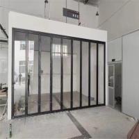 China Aluminum Profile Glass Folding Door Low E Multi Point Bi Fold Frame Powder Coating Finish for sale