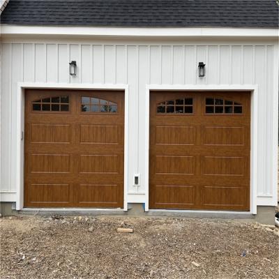 China Wood Grain Aluminum Garage Door Corrosion Resistance With Thermal Transfer Coating for sale