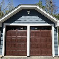 China UV Resistant 6063-T5 Alloy Metal Garage Door Wood Grain Sectional Garage Door for sale