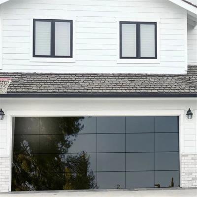 China Automatic Operation Glass Sectional Garage Door With Anti Corrosion Aluminum Structure for sale