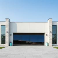 China Full View Aluminum And Glass Garage Door Anti Rust Impact Resistant 65mm Width for sale