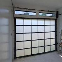 China Custom Built Glass Panel Sectional Garage Door Full View Design Corrosion Resistant for sale