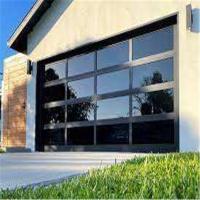 China Custom Built Glass Panel Sectional Garage Door Full View Design Corrosion Resistant for sale