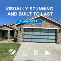 China Modern Aluminum Frame Glass Garage Door Customized Thick Low Maintenance Design for sale