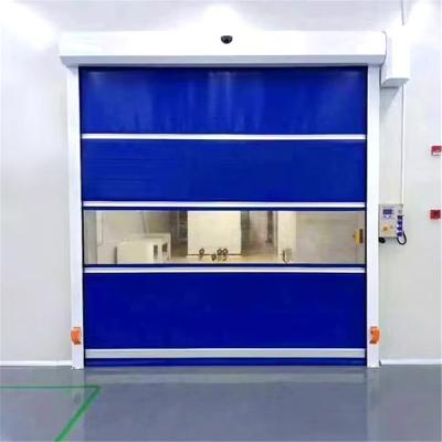 China PVC High Speed Door with 0.8-2.0 m/s Adjustable Opening Speed and Level 12 Wind Resistance up to 28 m/s, Rapid Roll Up Door Powered by 0.75kW-2.2kW Servo Motor for sale