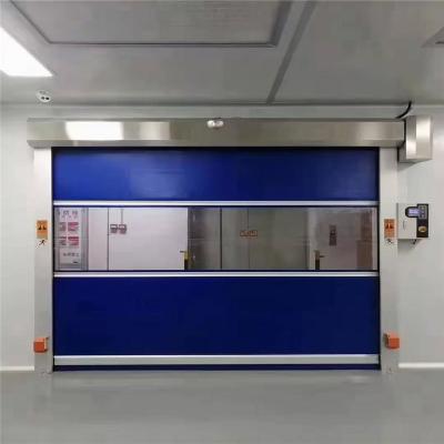 China Automatic Stainless Steel PVC High Speed Door for Food Processing and Washdown Areas for sale