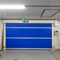 China Cleanroom Anti Static PVC Fast Door With 304 Stainless Steel Frame Wind Resistant for sale