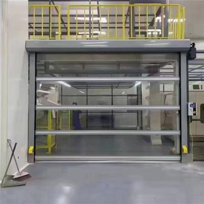China Full Vision Transparent PVC High Speed Door for Warehouse and Production Safety for sale