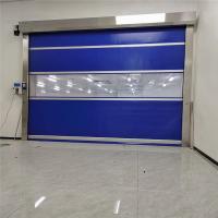 China Cleanroom Anti Static PVC Fast Door With 304 Stainless Steel Frame Wind Resistant for sale