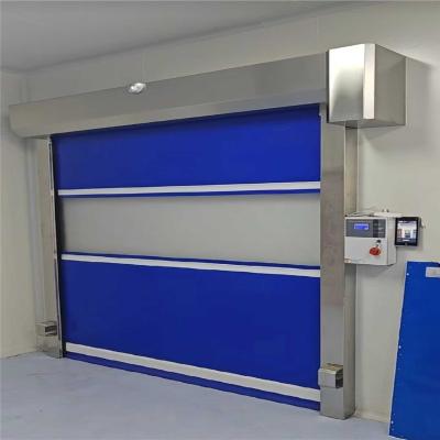 China Industrial Spaces High Cycle PVC Fast Door Low Maintenance High Speed Door for sale
