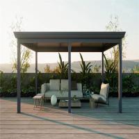 China Wall Mounted Aluminum Motorized Louvered Pergola Sunlight Control For Patio And Terrace for sale