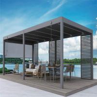China Motorized Adjustable Aluminum Louvered Pergola For Patio Garden And Commercial Areas for sale