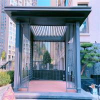 China Custom Built Aluminum Frame Outdoor Pergola Motorized Smart Control Wind Resistance for sale