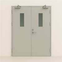 China Heavy Duty Commercial Steel Fire Rated Door Public Buildings Fire Proof Steel Door for sale