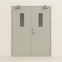 China Heavy Duty Commercial Steel Fire Rated Door Public Buildings Fire Proof Steel Door for sale