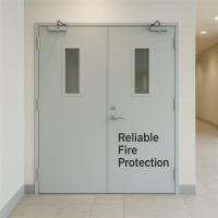 China Heavy Duty Commercial Steel Fire Rated Door Public Buildings Fire Proof Steel Door for sale