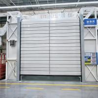 China Safe Aluminum High Speed Shutter Door Space Saving With Light Curtain Protection for sale